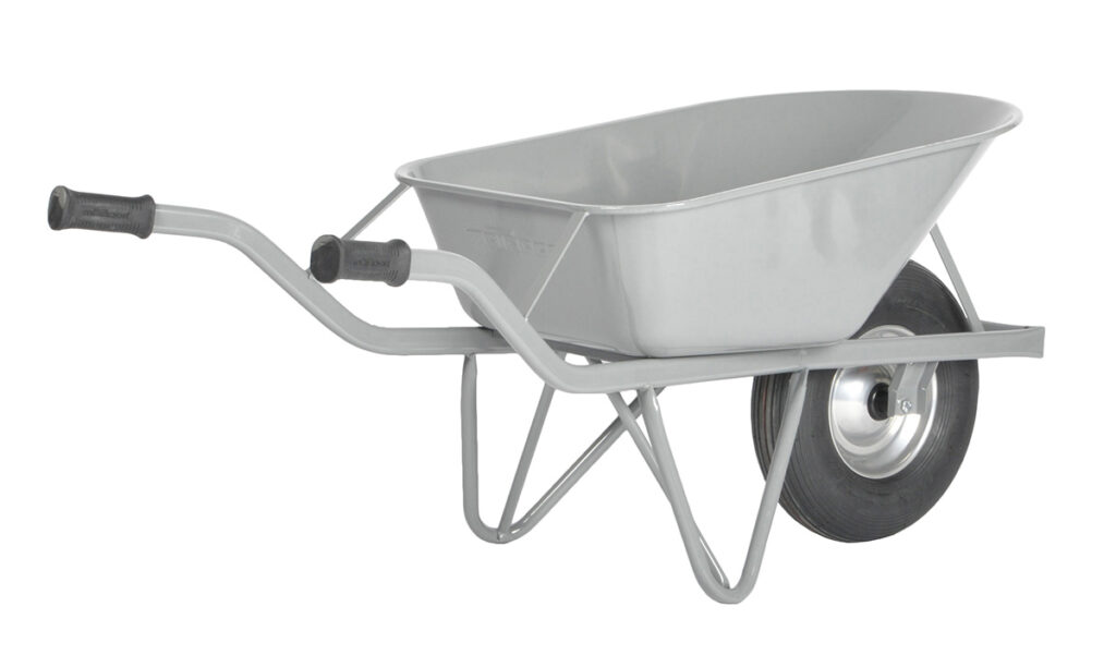 Brouette 1 roue pneumatique caisse rectangulaire renforcée charge 250 ...